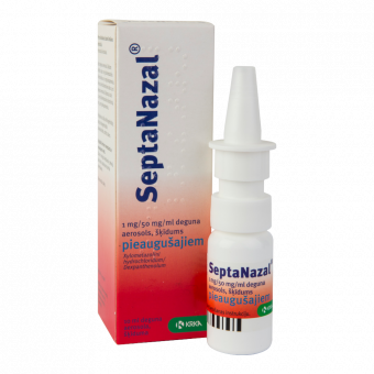 SEPTANAZAL 1 mg/50 mg/ml deguna aerosols, 10 ml | euroaptieka.lv