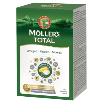 MOLLERS TOTAL рыбий жир, 28 капсул и 28 таблеток | euroaptieka.lv