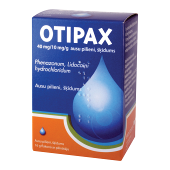 OTIPAX 40 mg/10 mg/g ausu pilieni, 16 g | euroaptieka.lv