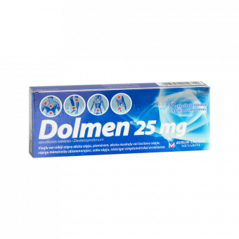 DOLMEN 25 mg apvalkotās tabletes, N10 | euroaptieka.lv