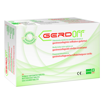 GERDOFF mutē kūstošas tabletes, 20 gab. | euroaptieka.lv