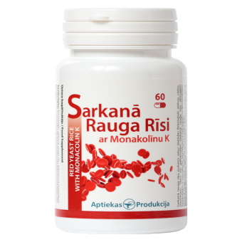 SARKANĀ RAUGA RĪSI ar Monakolīnu K, 60 kapsulas | euroaptieka.lv