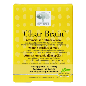 NEW NORDIC tabletes CLEAR BRAIN, 60 gab. | euroaptieka.lv